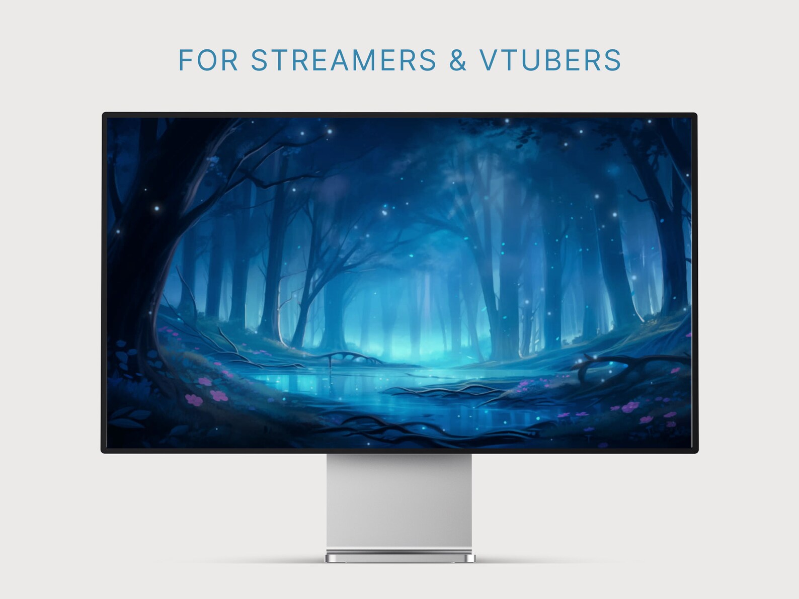 Blue Animated Background Vtuber Twitch Overlay Vtuber Stream Animated ...