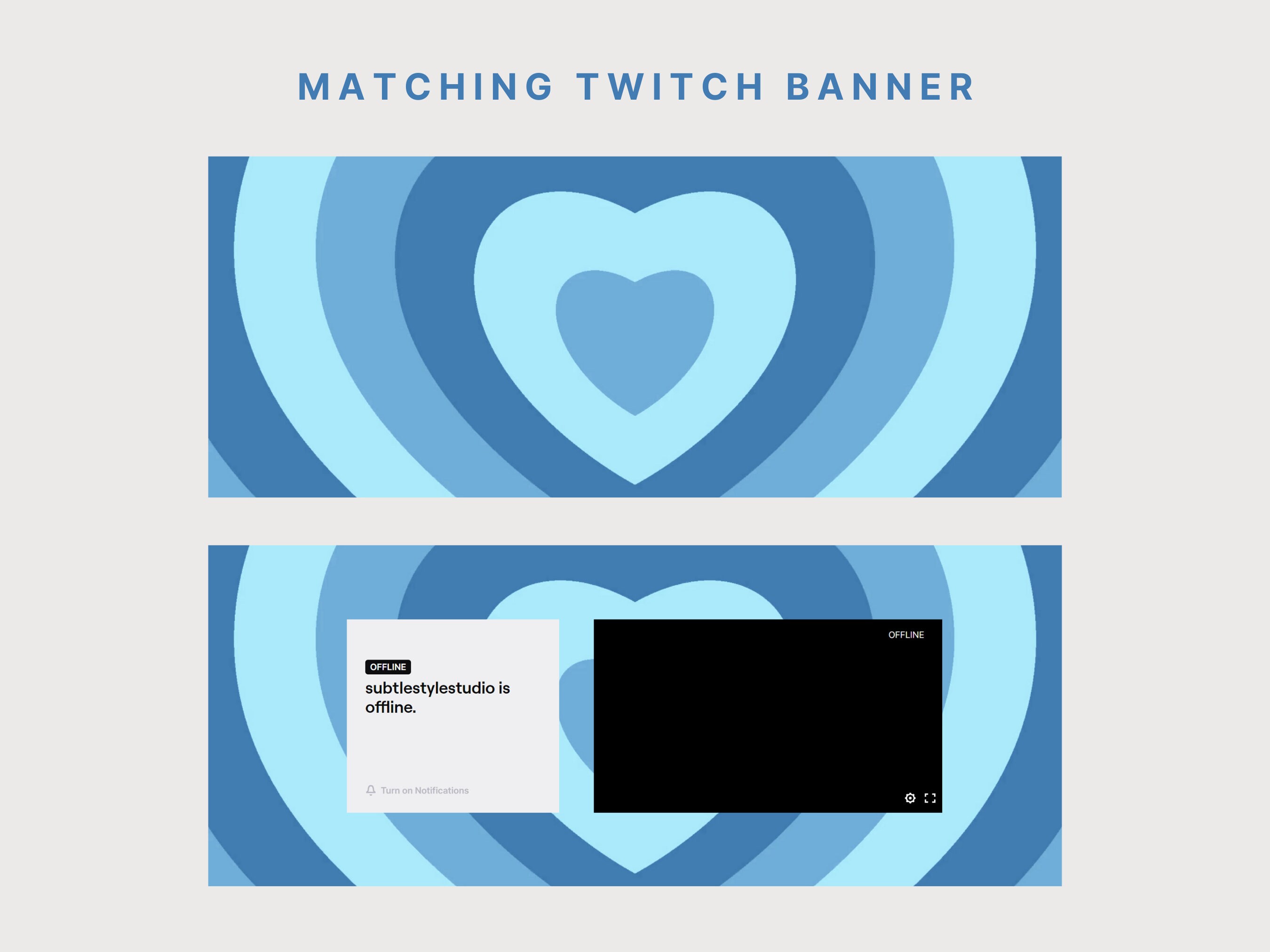 Blue Valentines Twitch Overlay Blue Retro Twitch Overlay Blue Heart ...