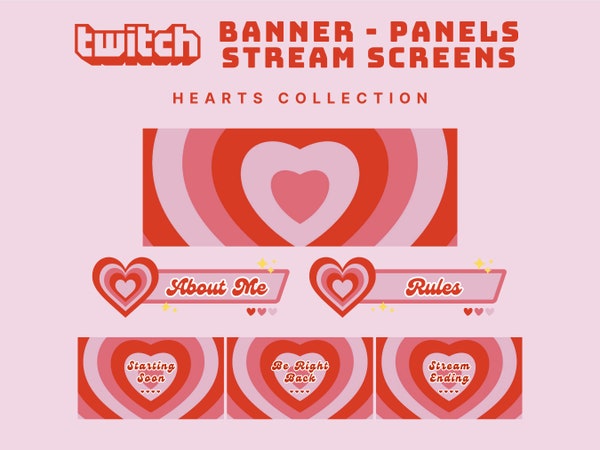 Sakura Twitch Stream Bundle Package Overlays, Panels, Vtuber, Layouts ...