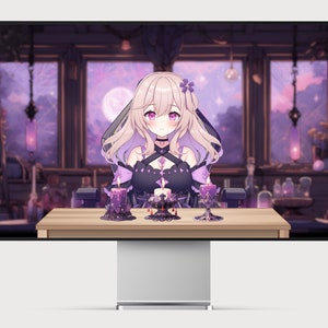 Vtuber Witch Candle Asset Purple Overlay Twitch Vtuber Decor Candle ...