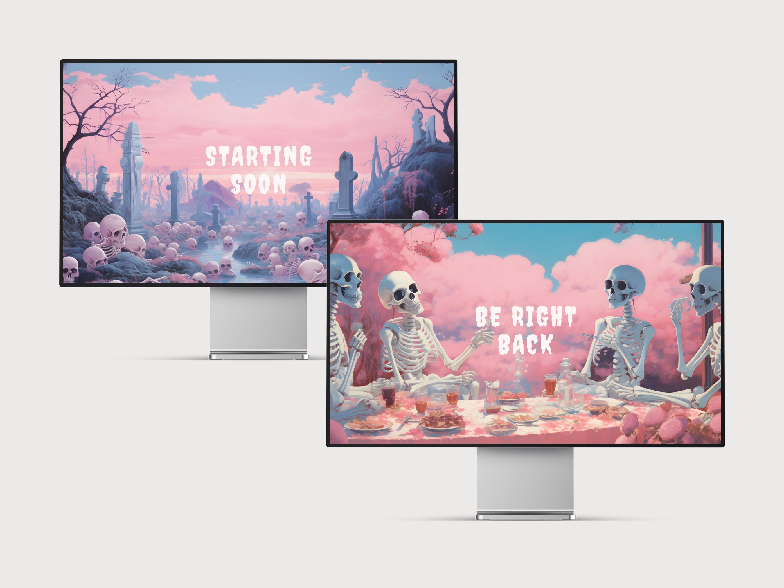 Pastel Halloween Animated Stream Screen Pink Halloween Twitch Stream ...