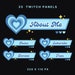 Blue Valentines Twitch Overlay Blue Retro Twitch Overlay Blue Heart ...