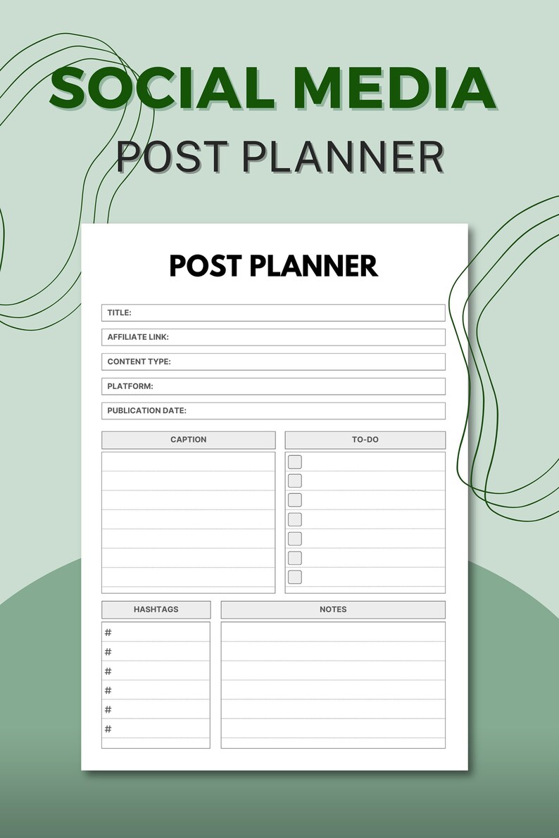 Social Media Post Planner - Etsy