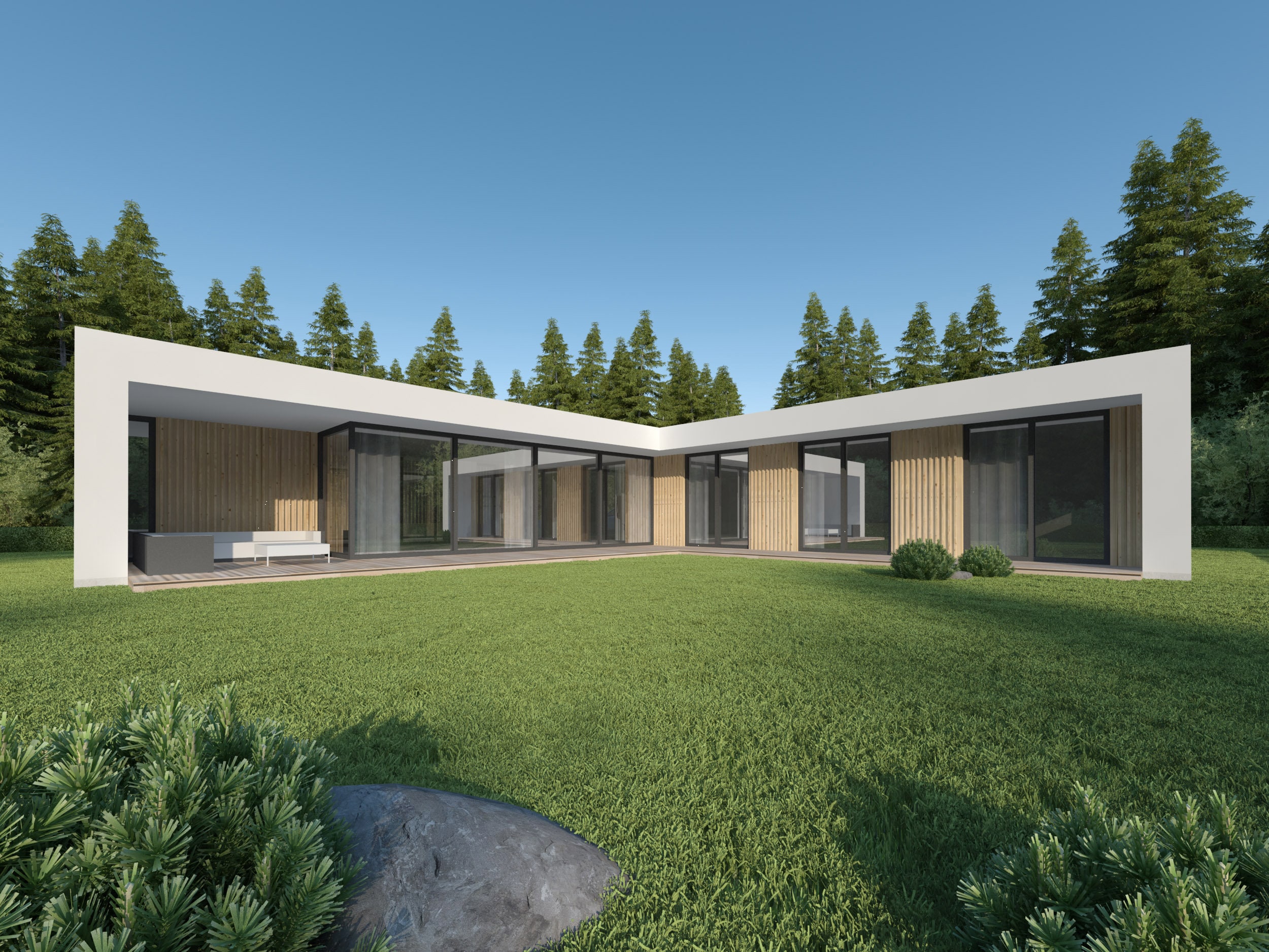 Modern House Plan Area 189,73m2 CAD+PDF Set - Etsy