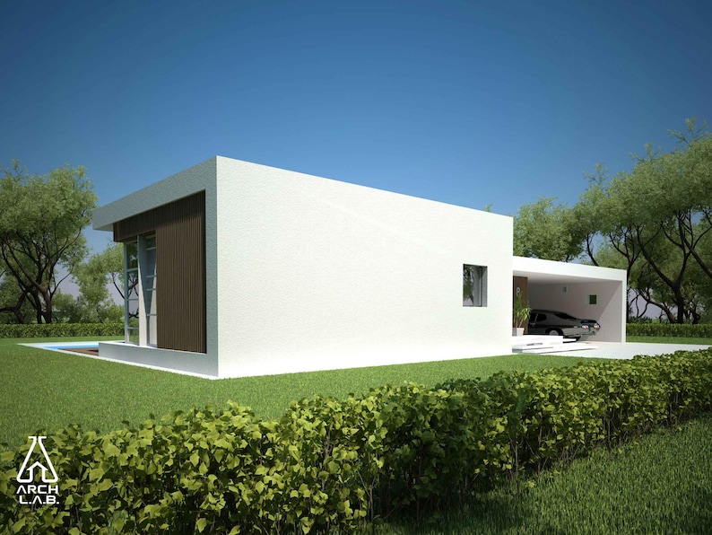 Modern House Plan Area 1539 Sq/ft CAD+ PDF Set - Etsy