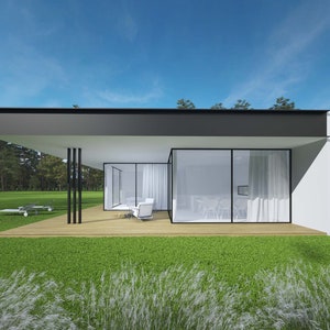 Modern House Plan Area 137.51m2 CAD+PDF Set - Etsy