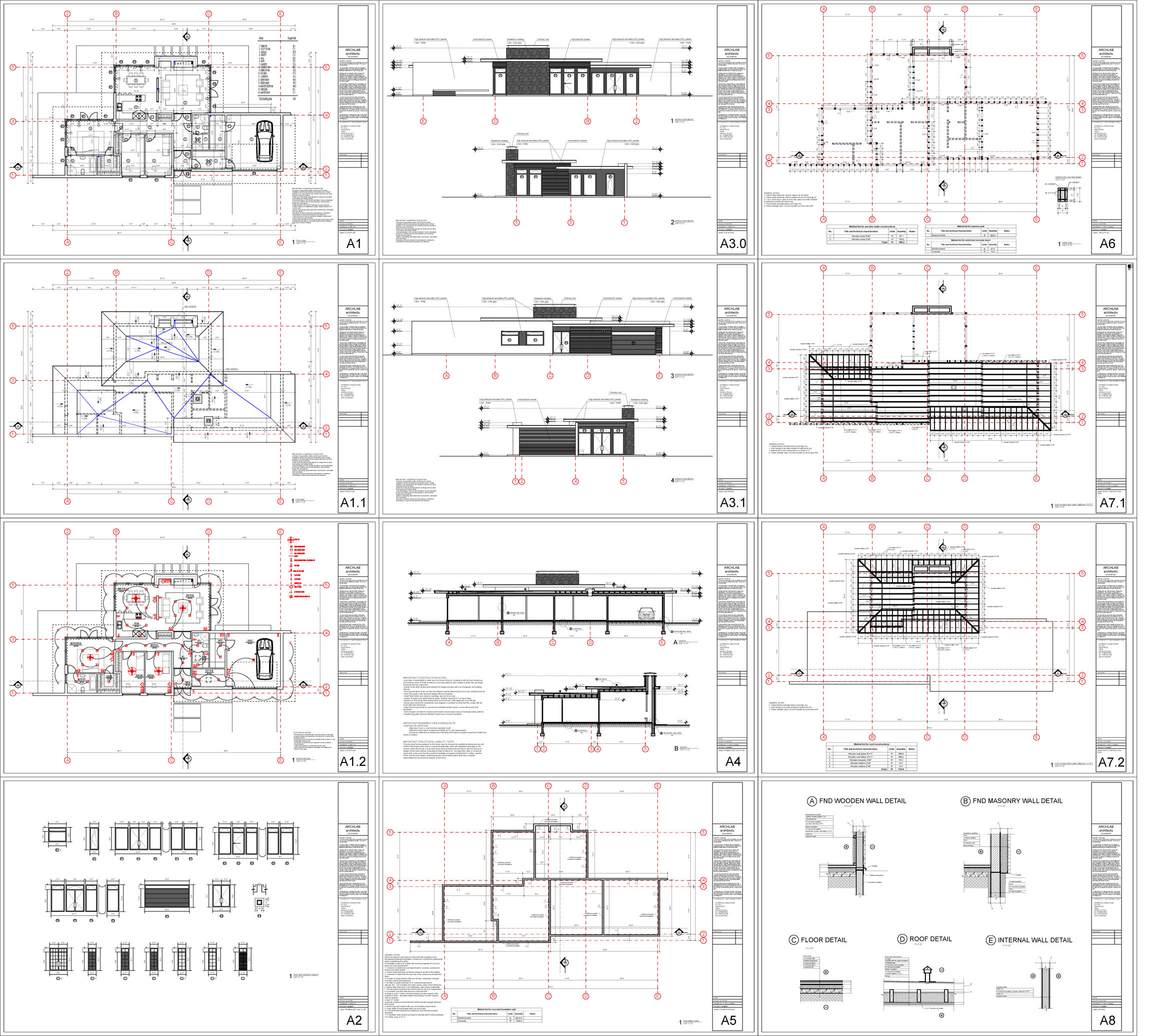 Modern House Plan Area 1716 Sq/ft CAD + PDF Set - Etsy