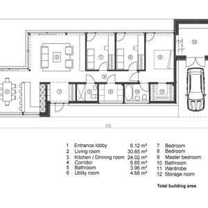 Modern House Plan Area 145.96m2 CAD+PDF Set - Etsy