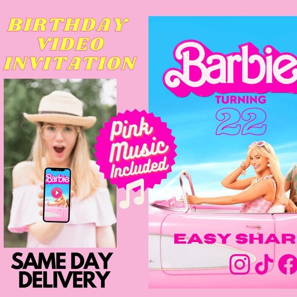 Barbie Ken Birthday Invitations - Etsy