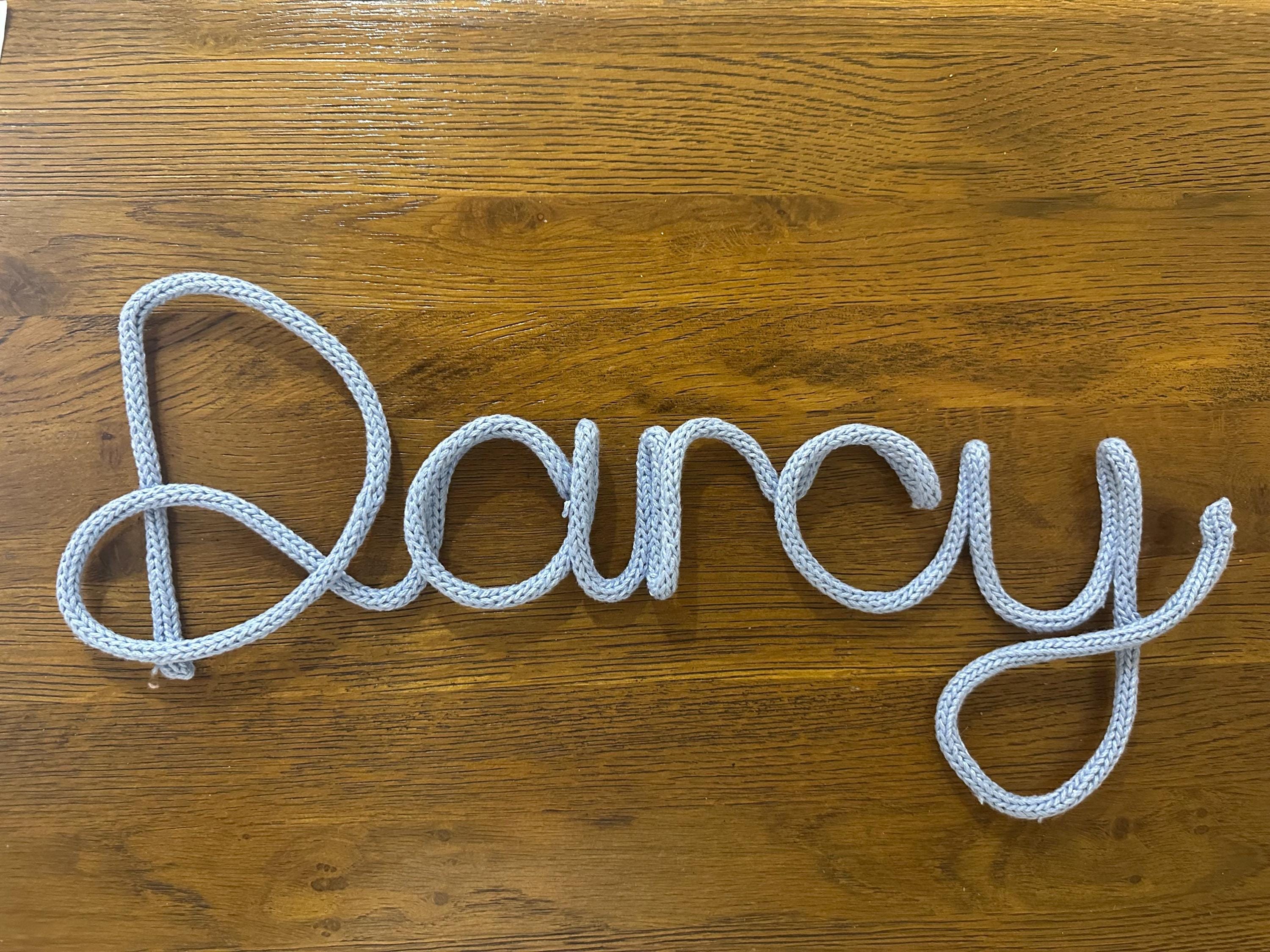 Handmade Knitted Wire Names Words Personalised Gifts - Etsy