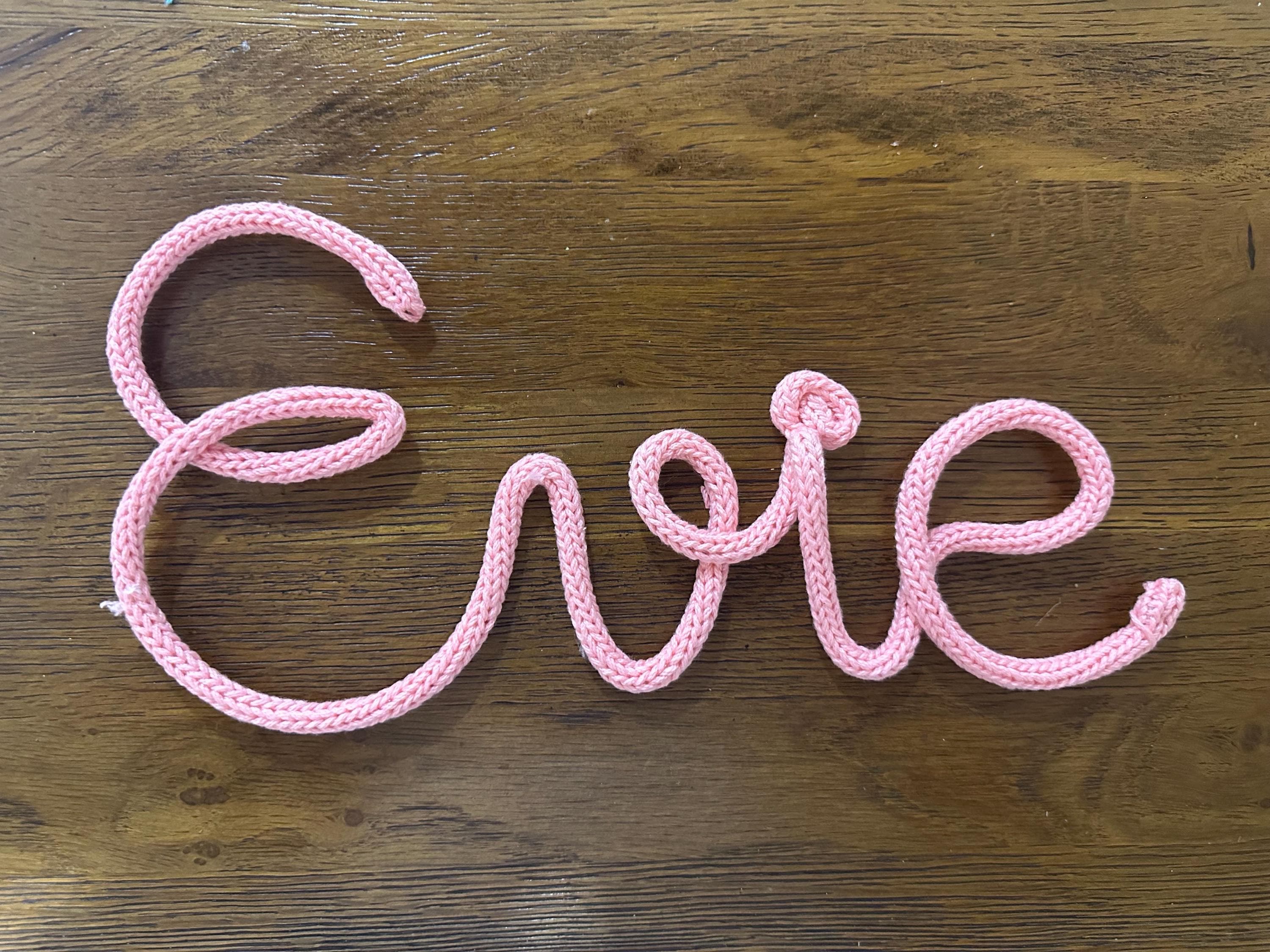 Handmade Knitted Wire Names Words Personalised Gifts - Etsy