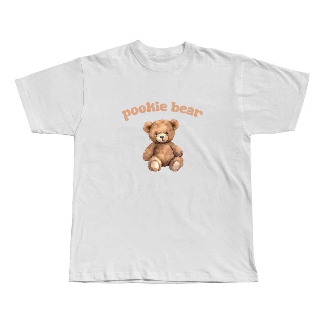 Pookie Bear Crewneck Cute Brown Teddy Bear Tshirt, Casual Pyjama ...