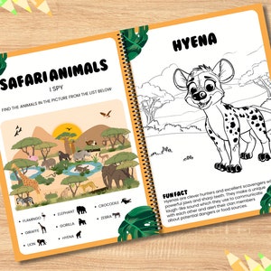 Safari Animals | Children’s Activity & Coloring Book | Ebook | PDF ...