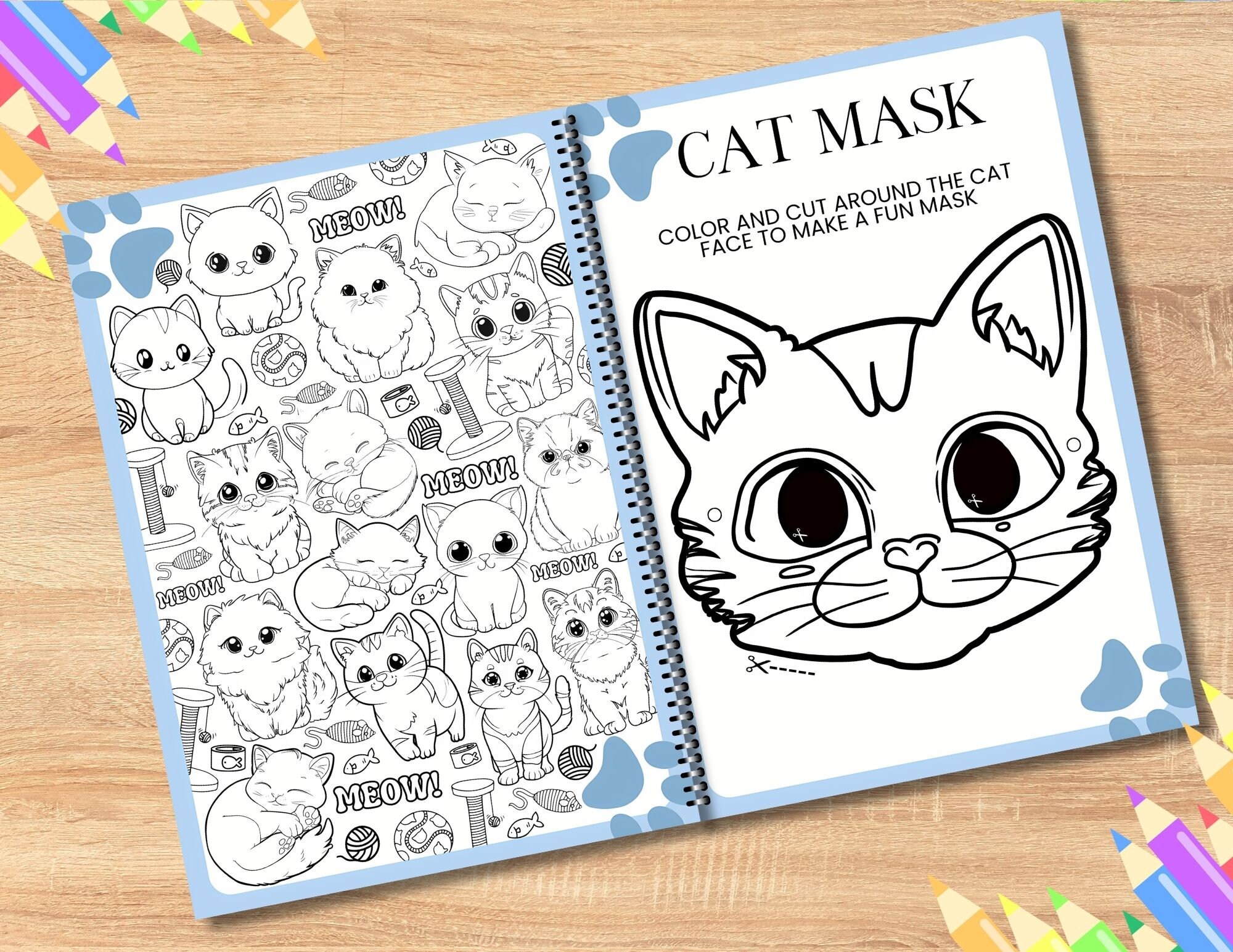 Cat Breeds Childrens Animal Coloring & Activity Book PDF Printable ...