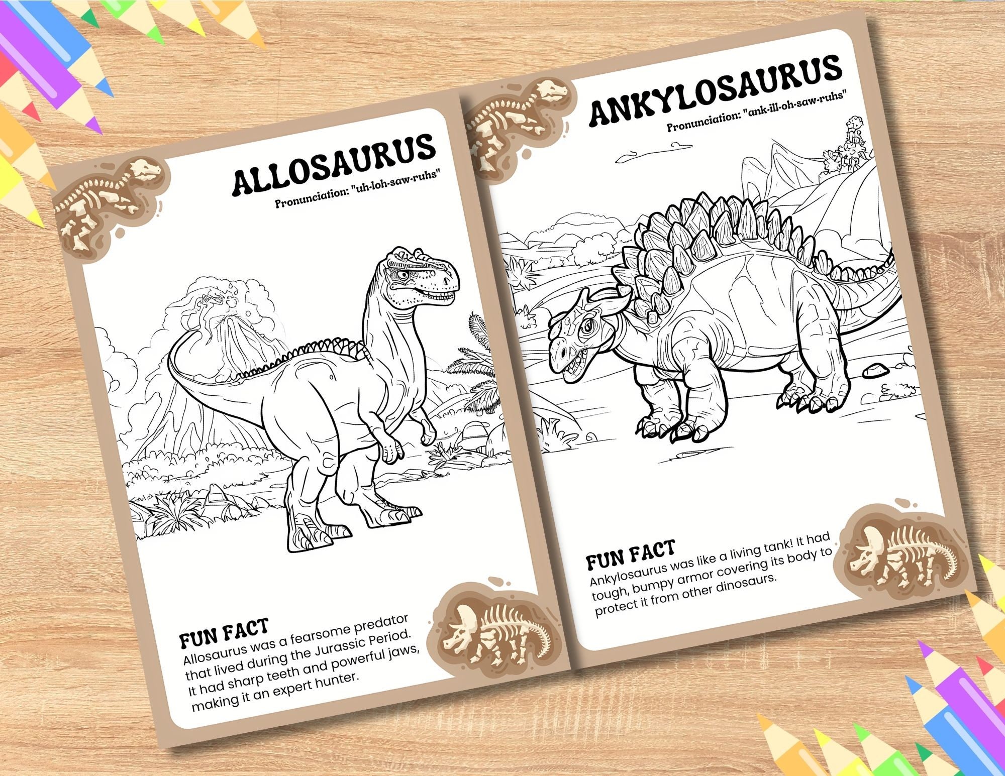 Dinosaurs Coloring Pages Childrens Coloring & Activity Book Ebook PDF ...
