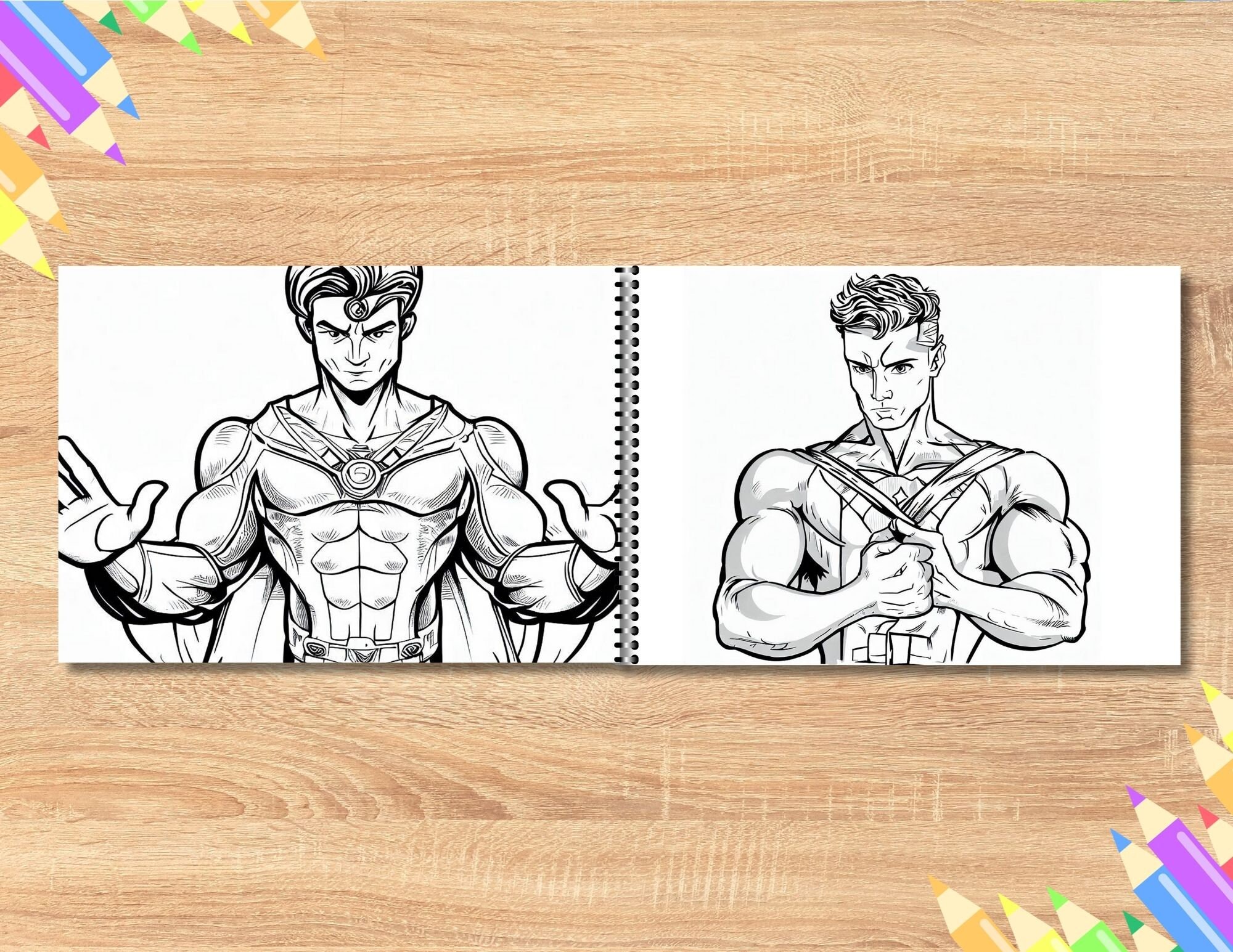 Superhero Coloring Book PDF Printable Download Coloring Pages Digital ...