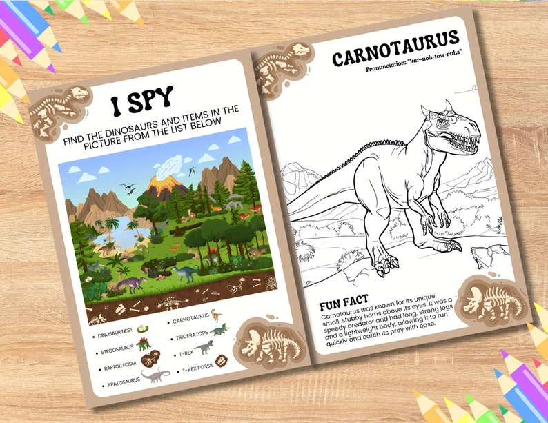 Dinosaurs Coloring Pages Childrens Coloring & Activity Book Ebook PDF ...