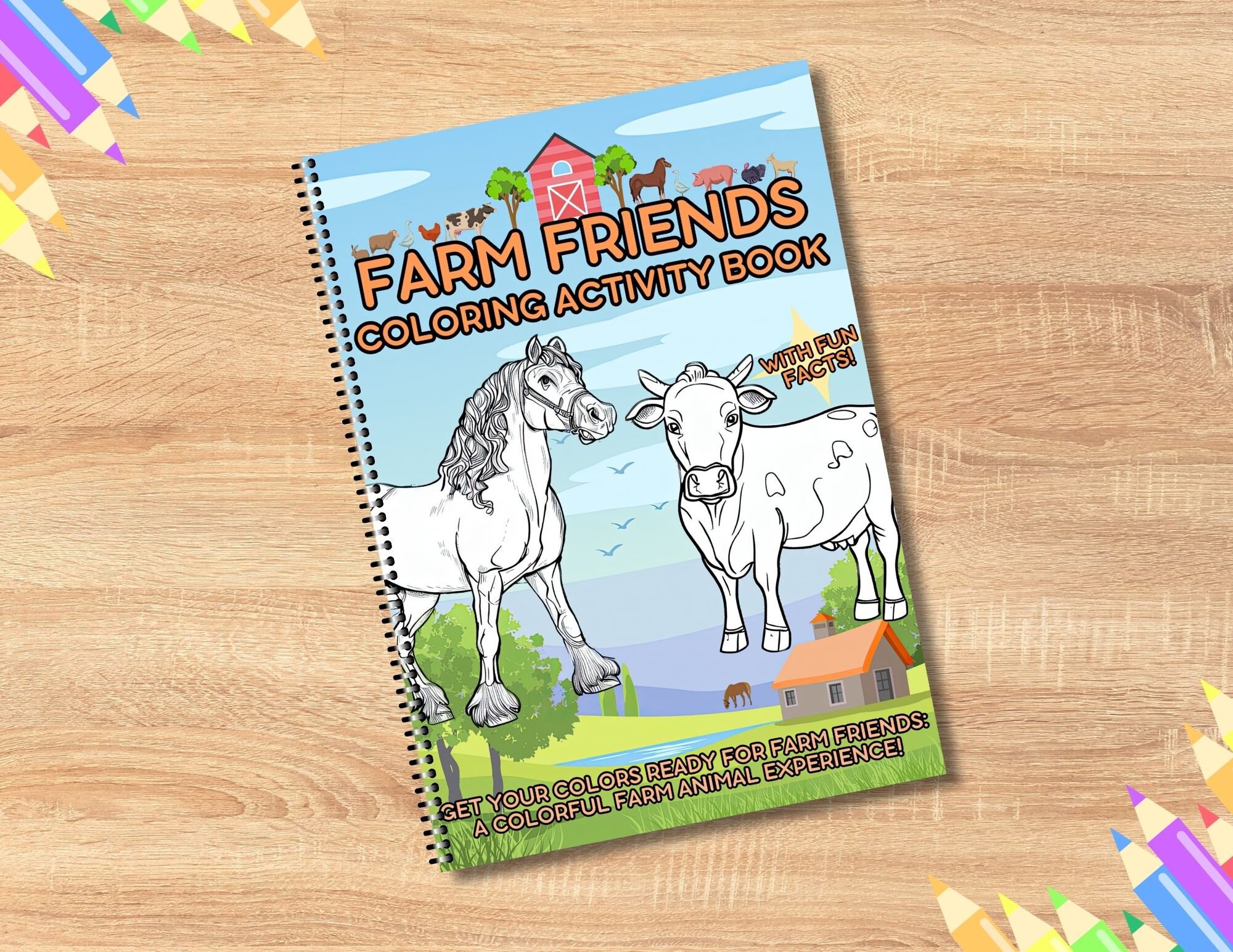 Farm Friends | Childrens Animal Activity & Coloring Book | Ebook | PDF ...
