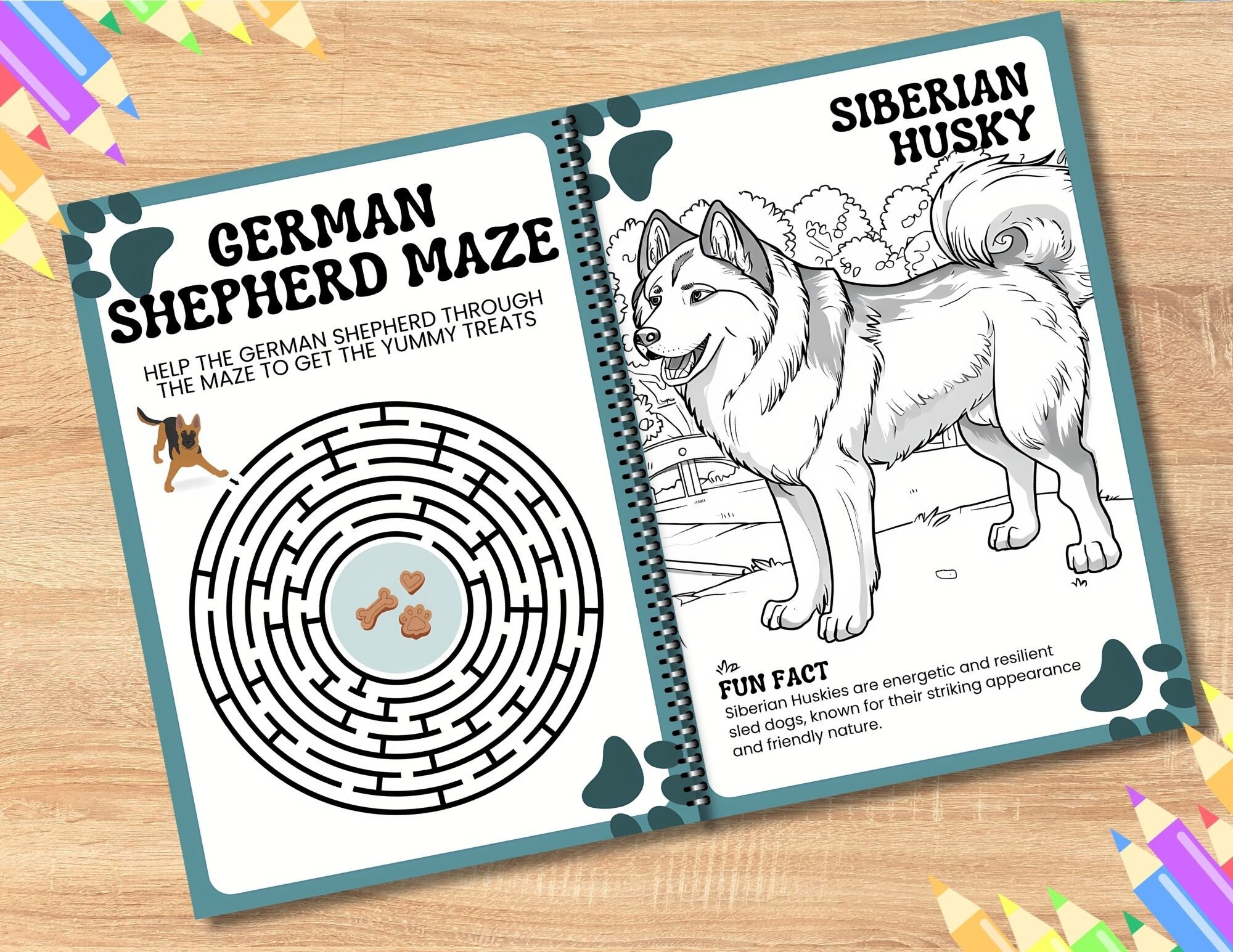 Dog Breeds Childrens Animal Coloring & Activity Book - Etsy Australia
