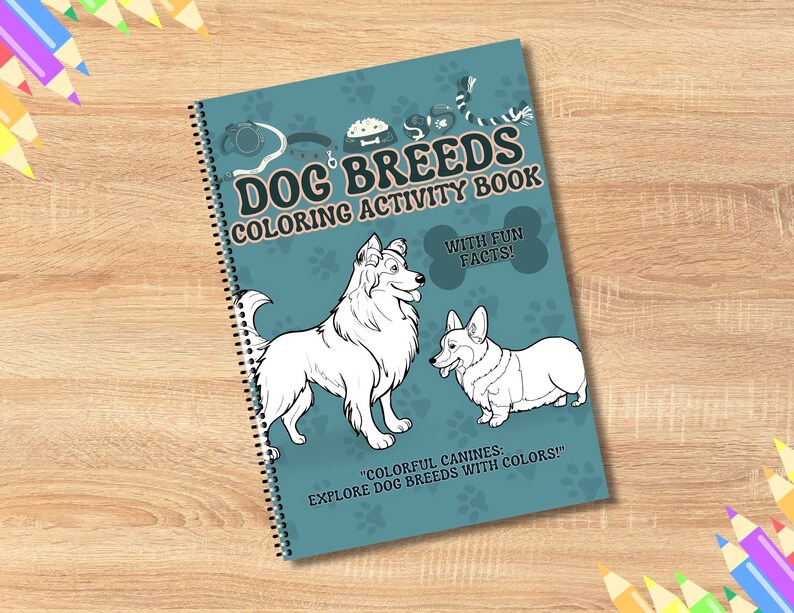Dog Breeds Childrens Animal Coloring & Activity Book - Etsy Australia