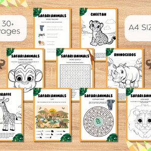 Safari Animals | Children’s Activity & Coloring Book | Ebook | PDF ...