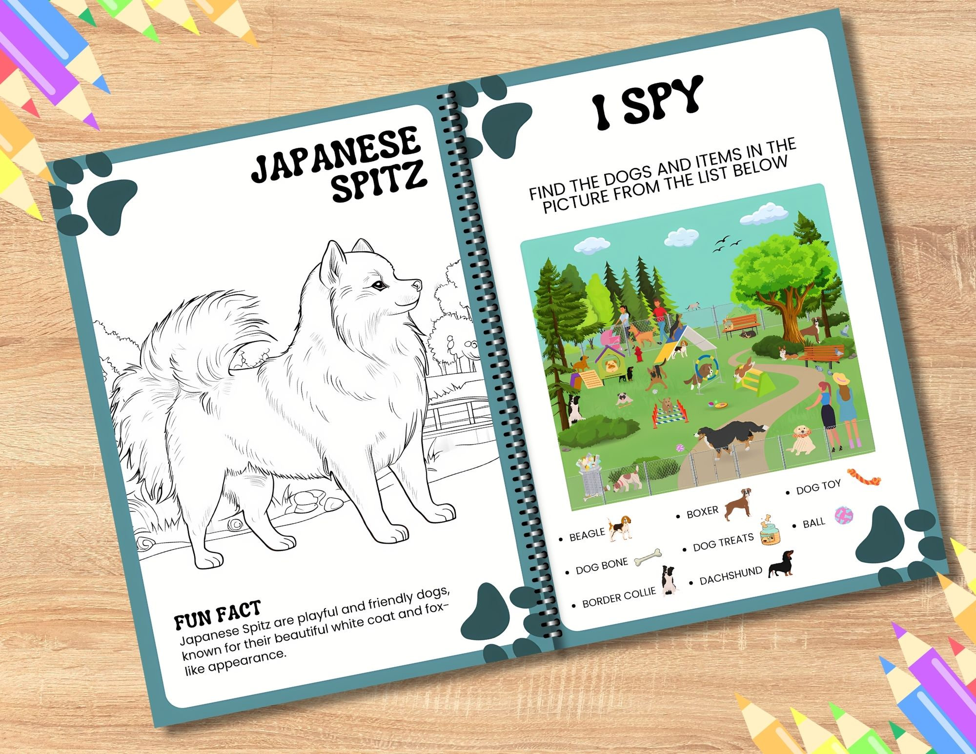 Dog Breeds Childrens Animal Coloring & Activity Book - Etsy Australia
