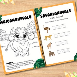 Safari Animals | Children’s Activity & Coloring Book | Ebook | PDF ...