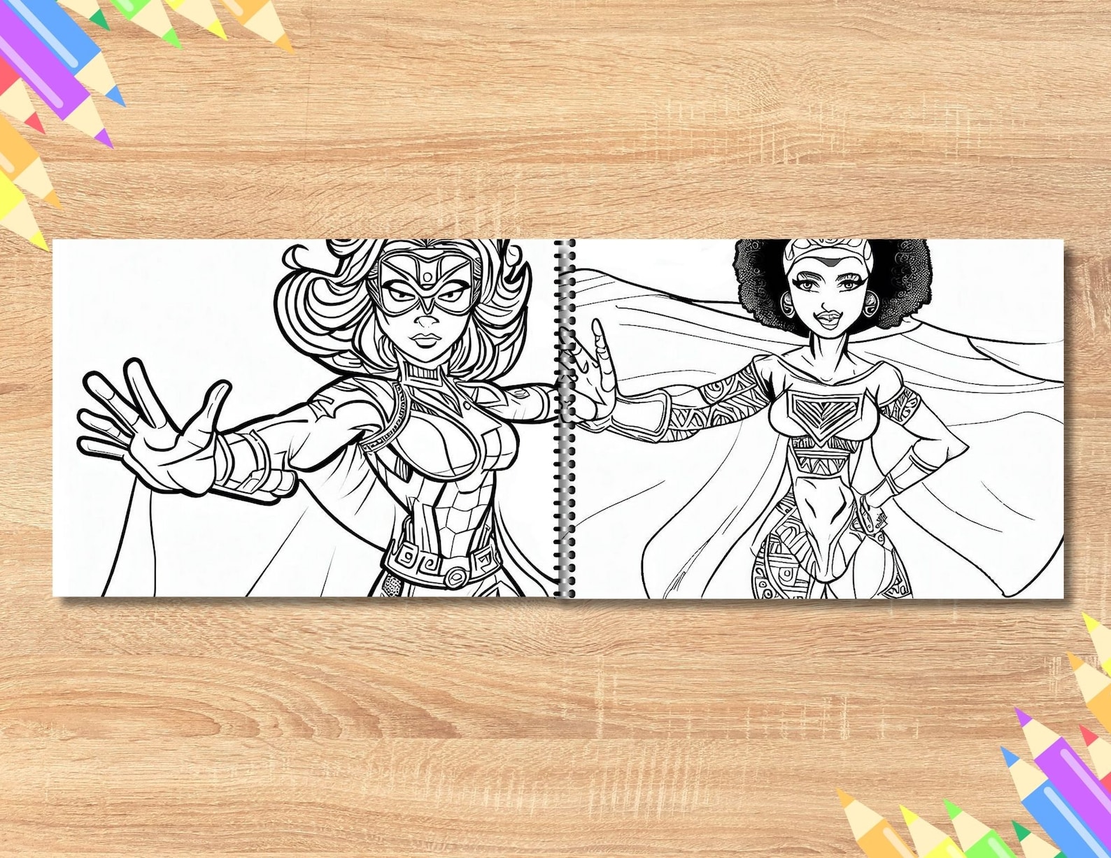 Superhero Coloring Book PDF Printable Download Coloring Pages Digital ...
