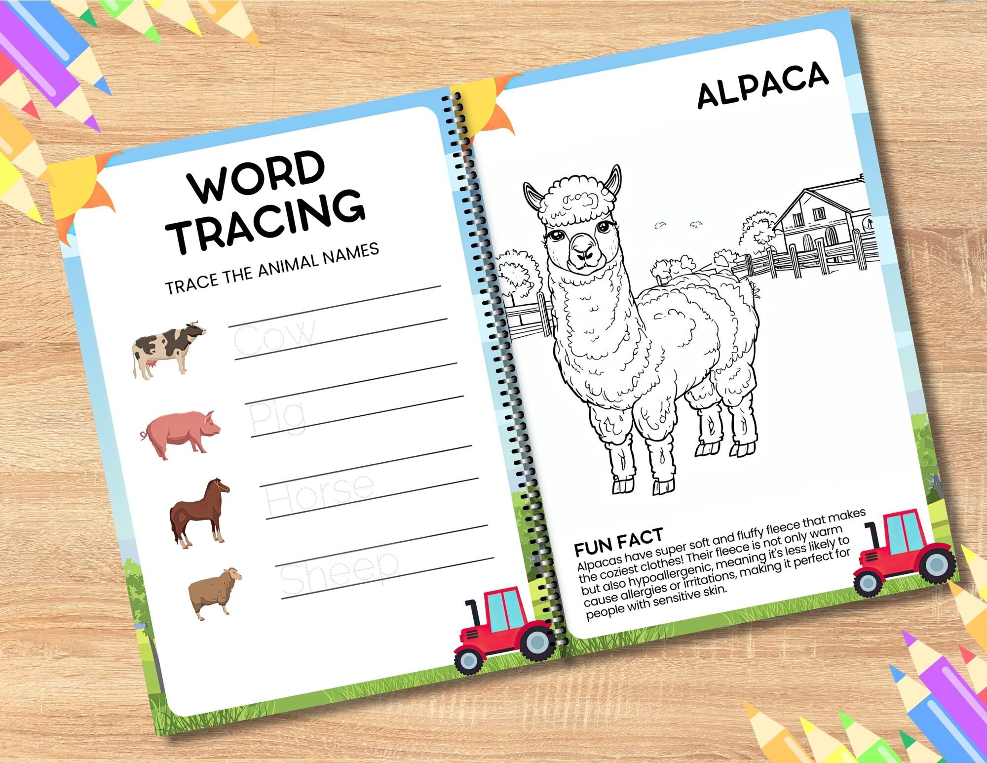 Farm Friends | Childrens Animal Activity & Coloring Book | Ebook | PDF ...