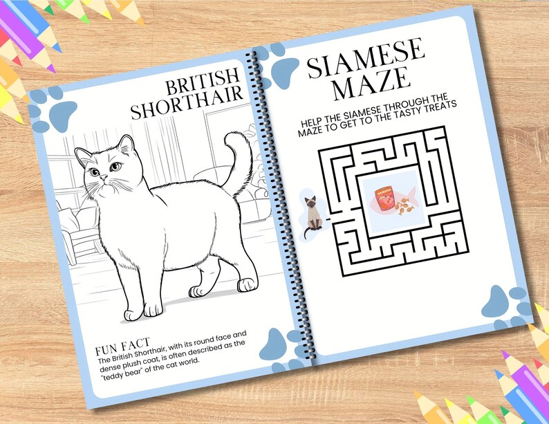 Cat Breeds | Children’s Animal Coloring & Activity Book | PDF Printable ...