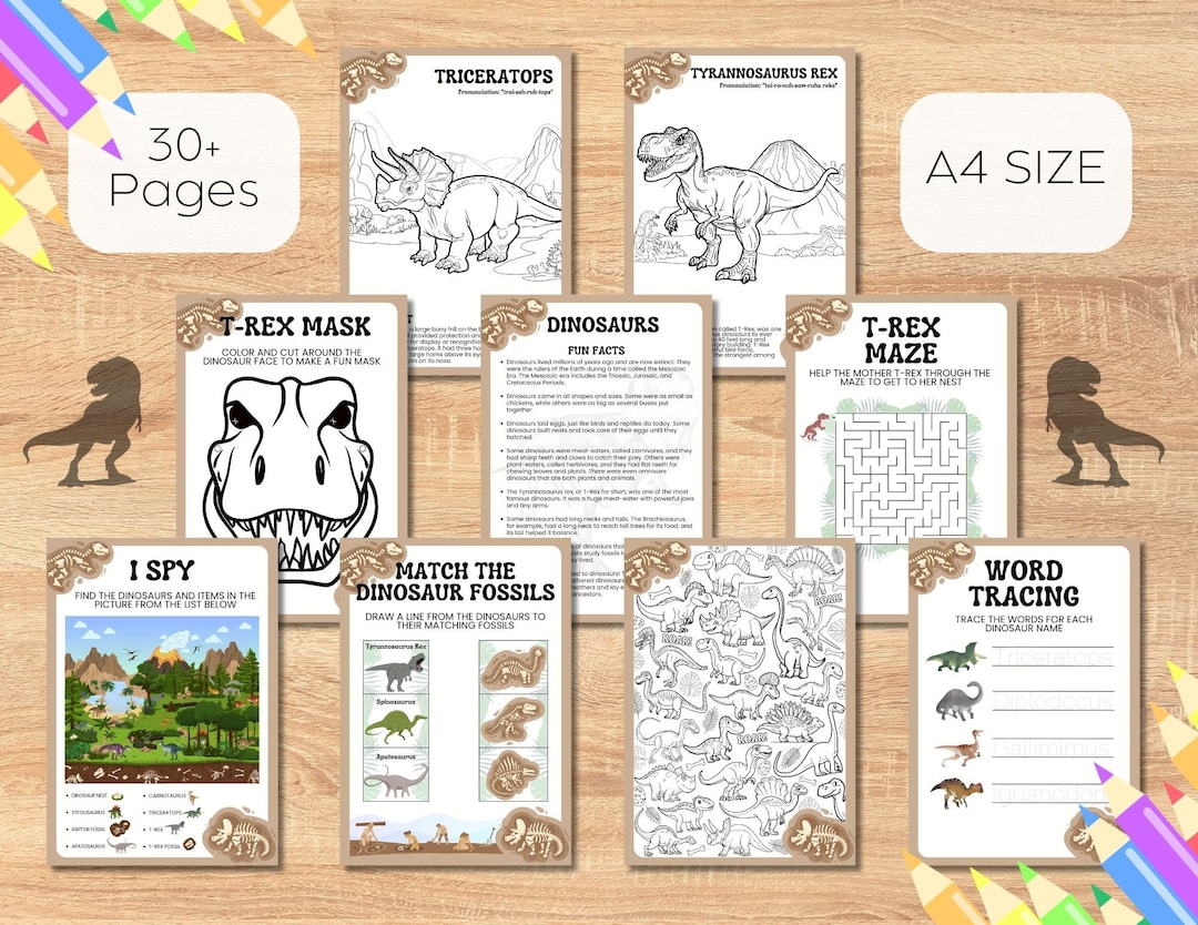 Dinosaurs Coloring Pages | Children’s Coloring & Activity Book | Ebook ...