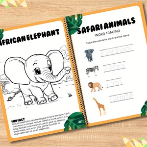 Safari Animals | Children’s Activity & Coloring Book | Ebook | PDF ...