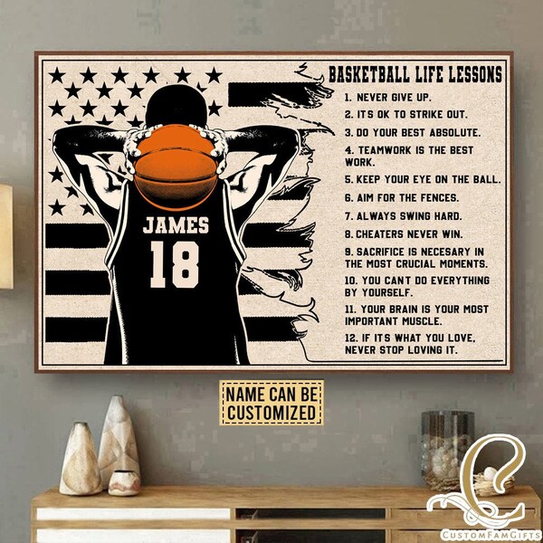 Life Lessons Basketball Poster - Etsy