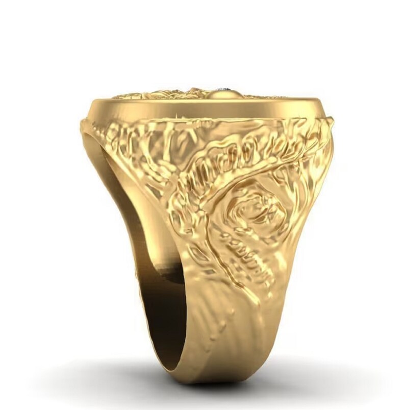 14kt Gold Over Dragon Ring Men's Dragon Ring Men's Signet Ring Dragon ...