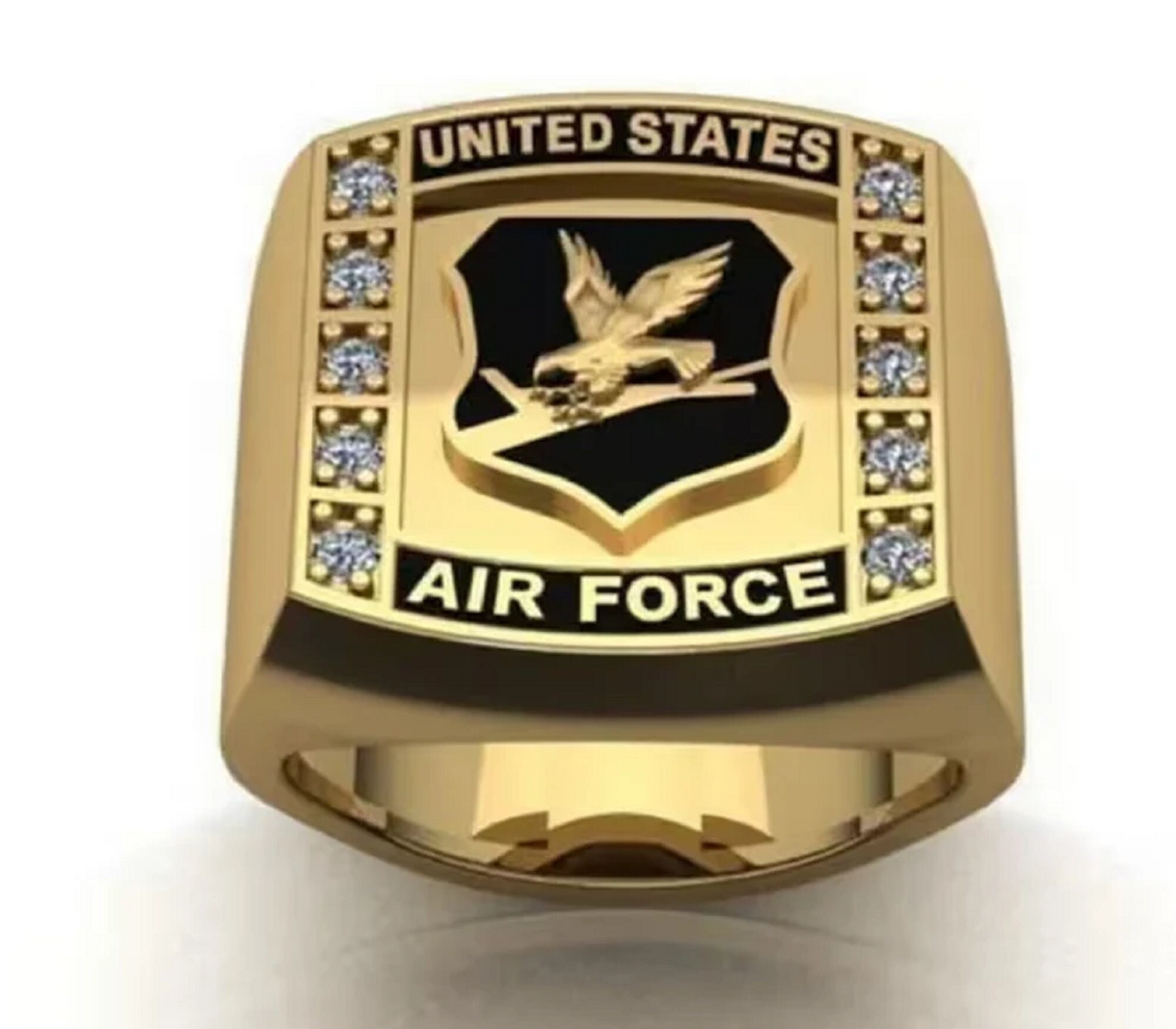 USAF Ring, US Air Force Ring, Military Ring for Men, Gift for Veteran ...