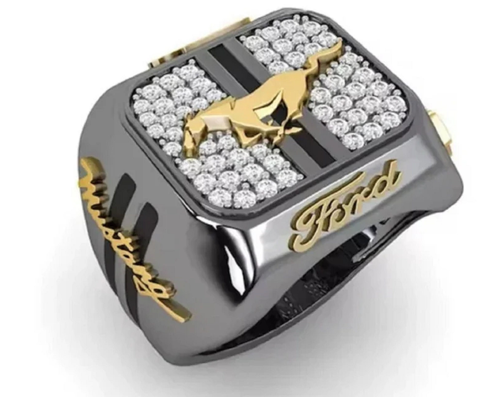 Diamond Ford Mustang Ring, Royal Ring, Ford Jewelry, Luxury Ring ...