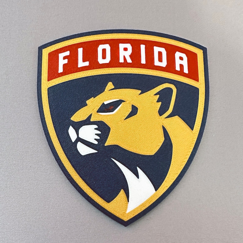 4 Inch 3D Printed NHL Florida Panthers Logo Shield Refrigerator Magnet ...