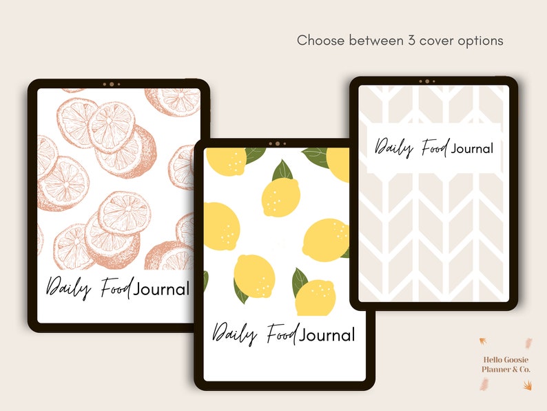 Digital Food Journal, Food Log, Food Diary, Meal Tracker, PDF Journal ...
