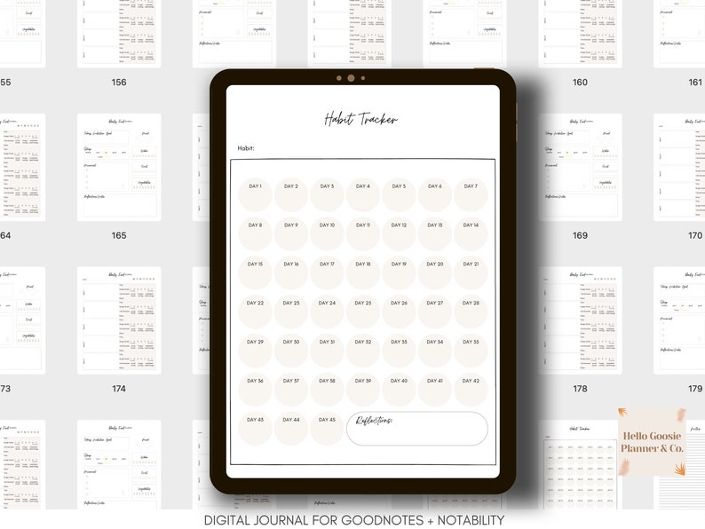 Digital Food Journal, Food Log, Food Diary, Meal Tracker, PDF Journal ...