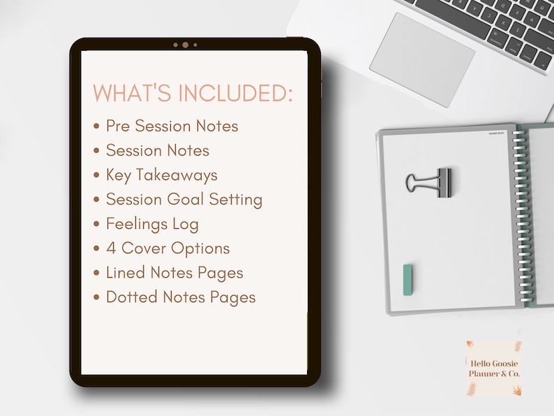 Digital Therapy Journal, Therapy Notebook, Therapy Notes, Session Notes ...