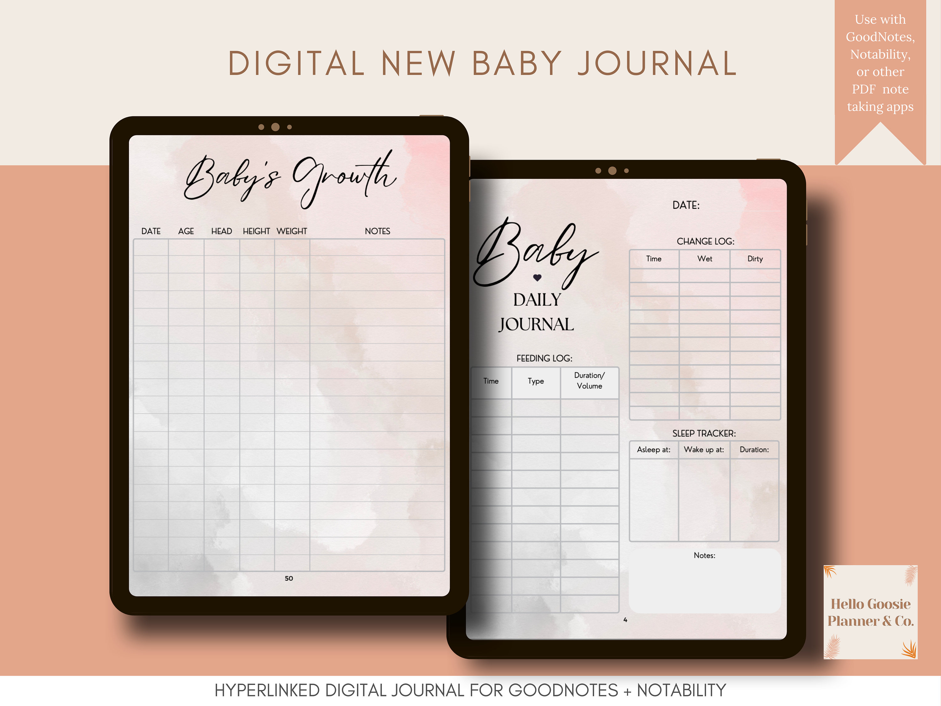 Digital Baby Journal, New Baby Planner, Newborn Tracker, Expectant Mom ...