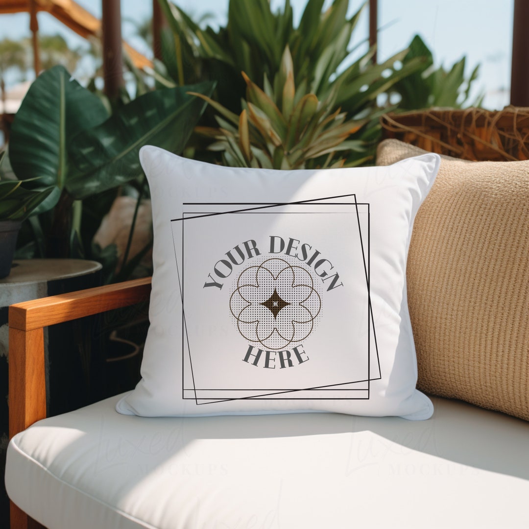 Outdoor Printify Pillow Mockup Blank Pillow Mockup Throw Cushion Mockup ...