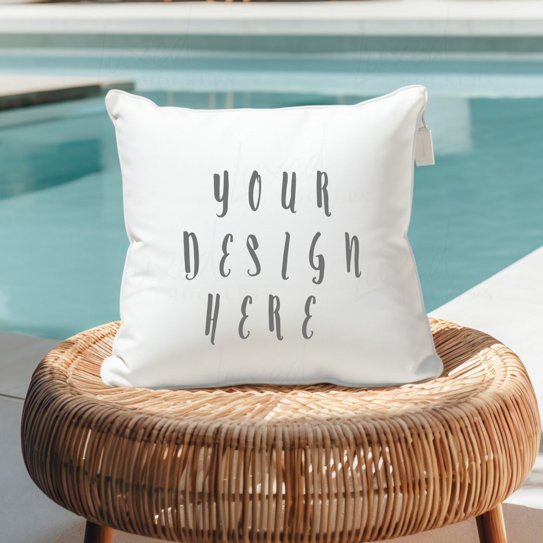 Outdoor Printify Pillow Mockup Blank Pillow Mockup Throw Pillow Mockup ...