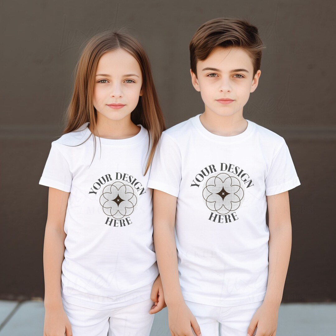 Kids T-shirt Mockup | Boho Model | Childs White Shirt Mock up | Baby ...