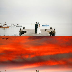 105 Sky Sunset Overlays; Sunset Dusk Photoshop Overlays, Photo Edit ...