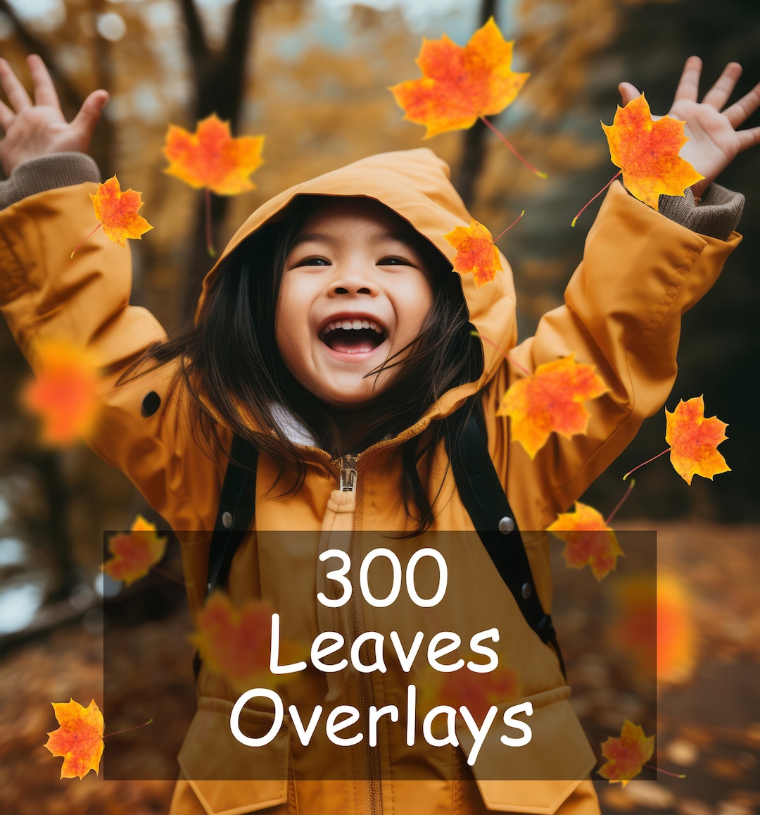 300 Falling Leaves Overlays; Leave Photoshop Overlays PNG, Photo Edit ...