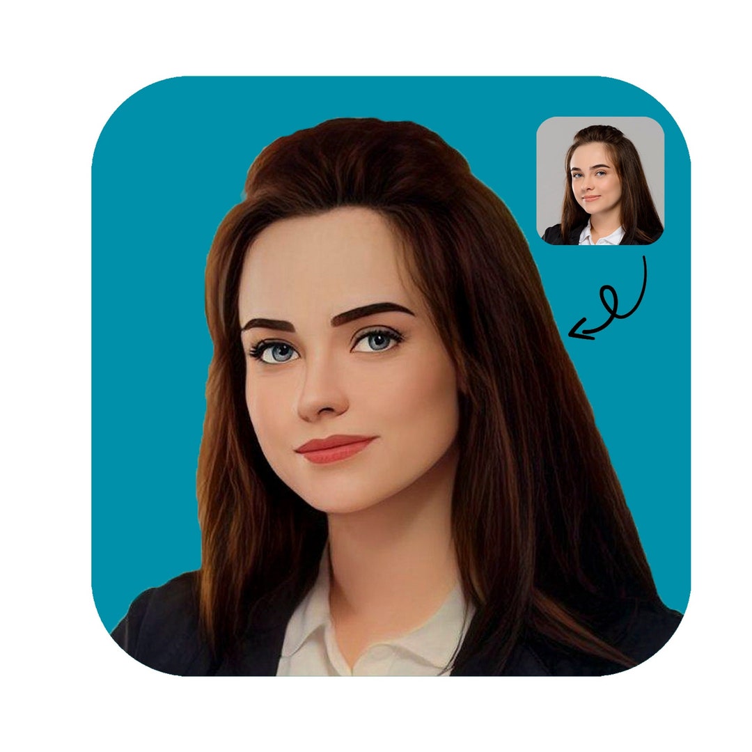 Custom Cartoon Portrait for Social Media Profile Picture Icon ...
