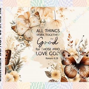 Things Work Together Good Romans 8:28 - Christian Bible Tumbler Wrap ...
