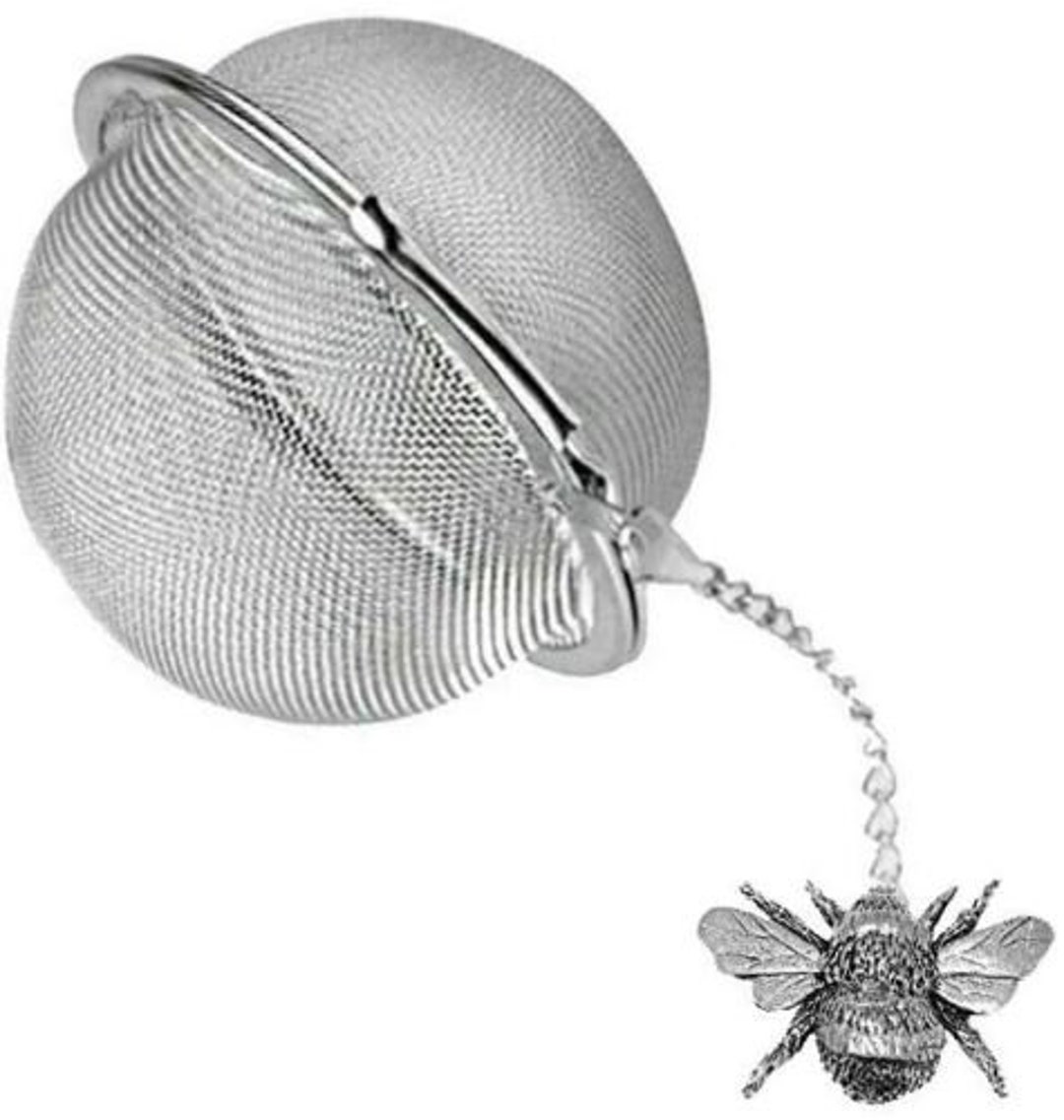 Ppa34 Bee Pewter on a Tea Leaf Infuser Stainless Steel Sphere - Etsy