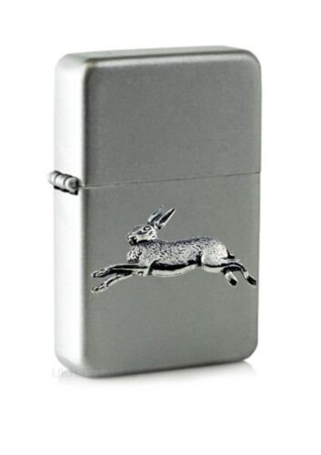 Rabbit Hare Badger Bunny Fox Emblem on a Flip Top Petrol Lighter ...